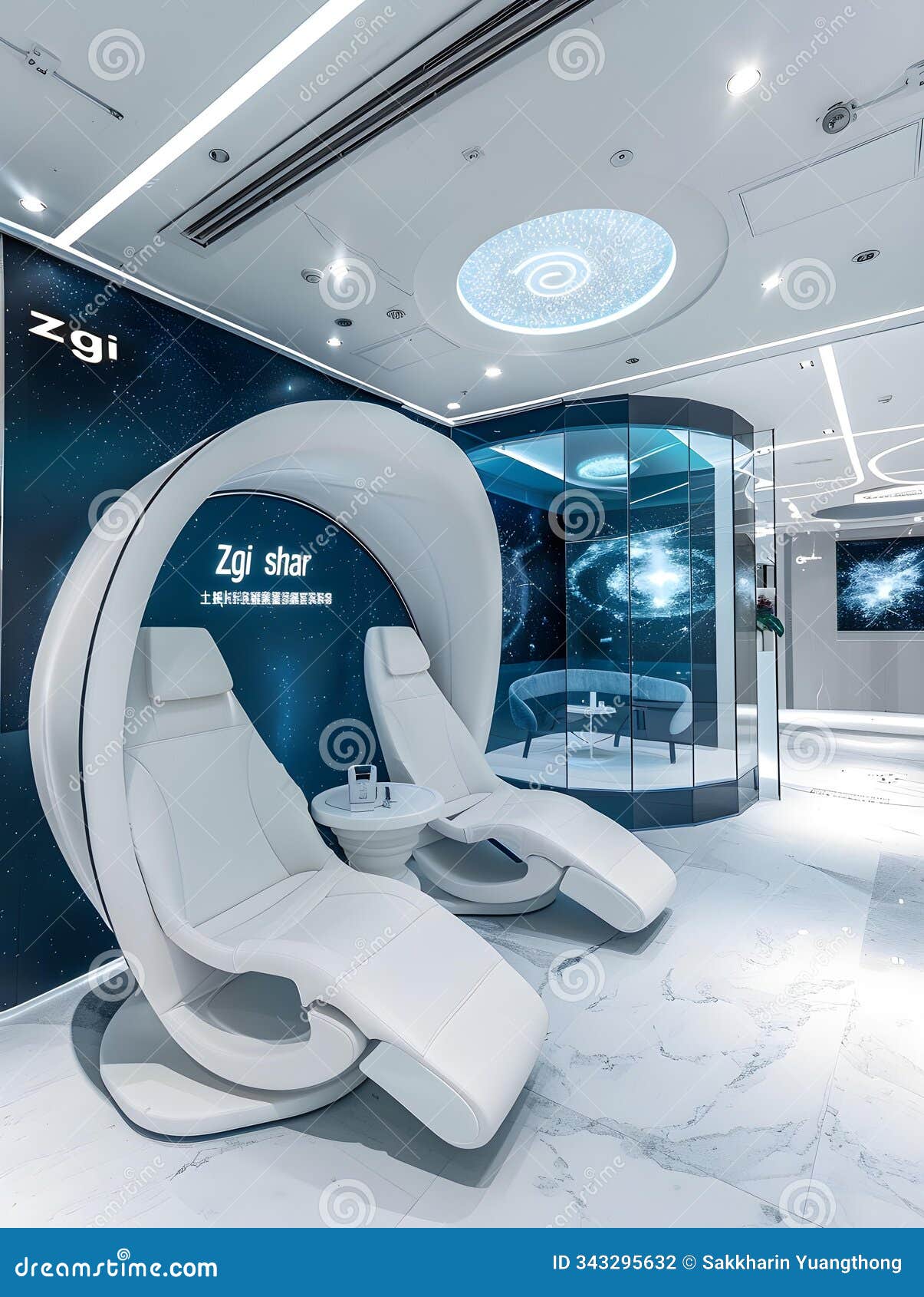 Modern Design of a Chic Booth Interior Generative AI Stock Illustration ...