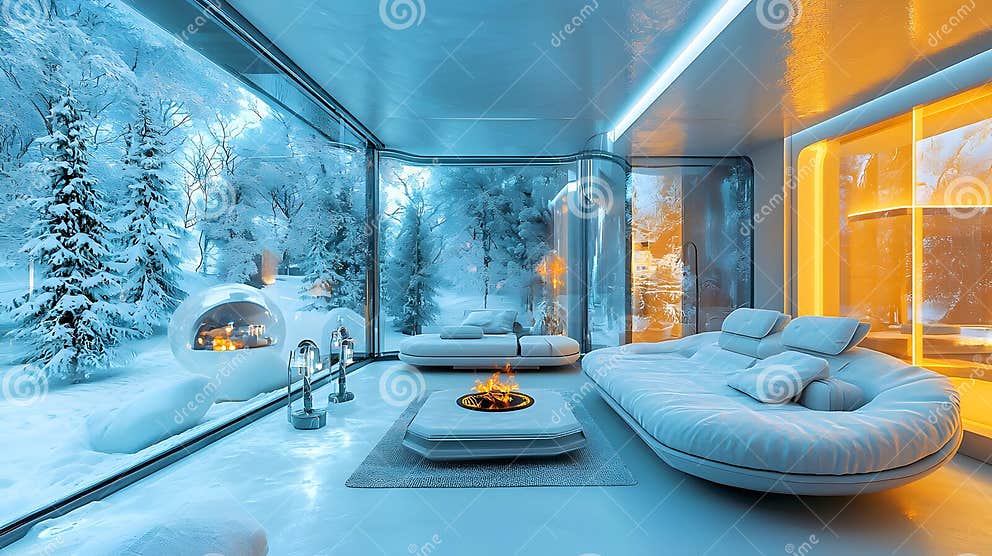 Explore Modern Minimalist Interior Design in a Winter Wonderland ...