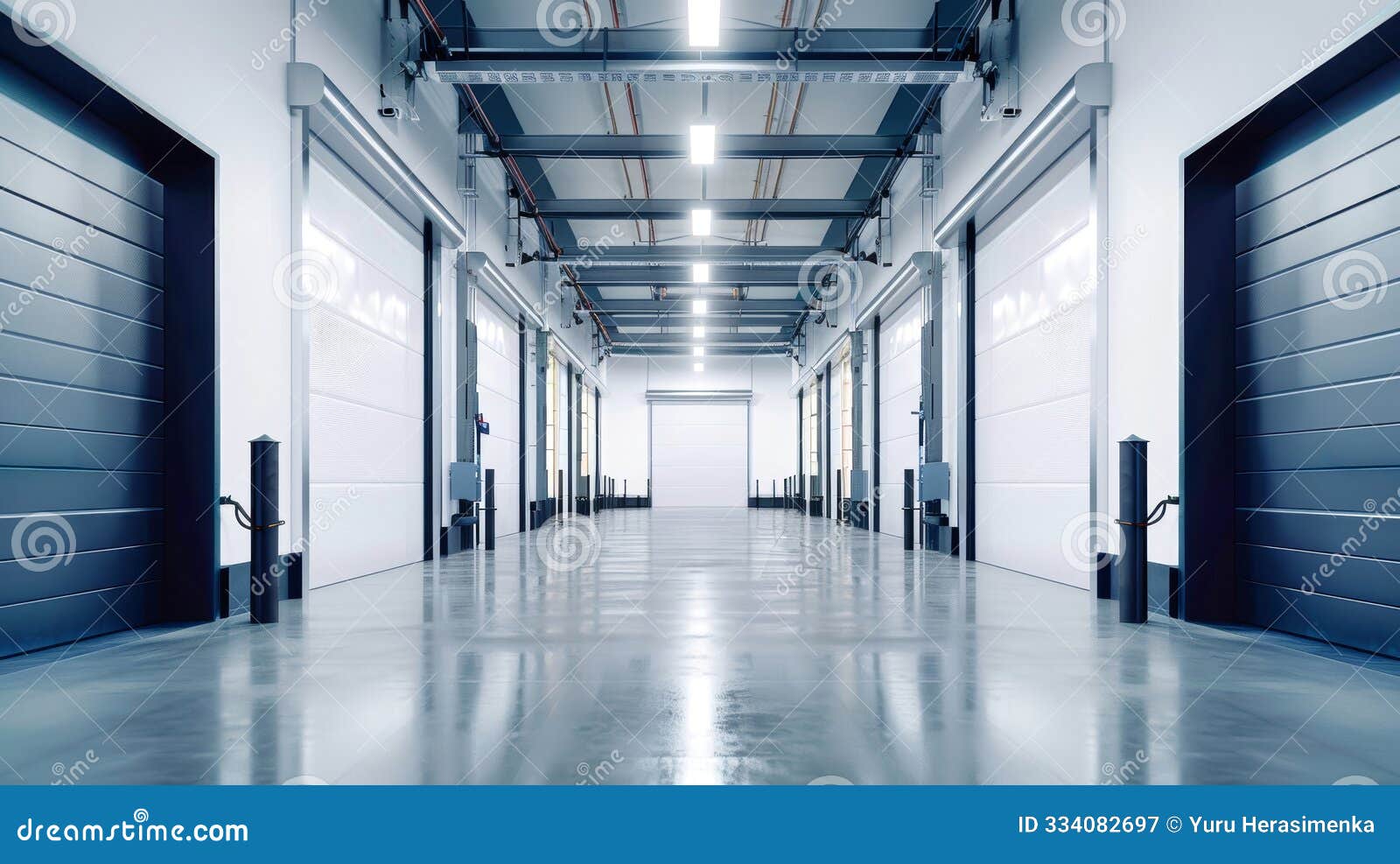 Explore a Modern Self-service Warehouse Interior with Clean Lines and ...