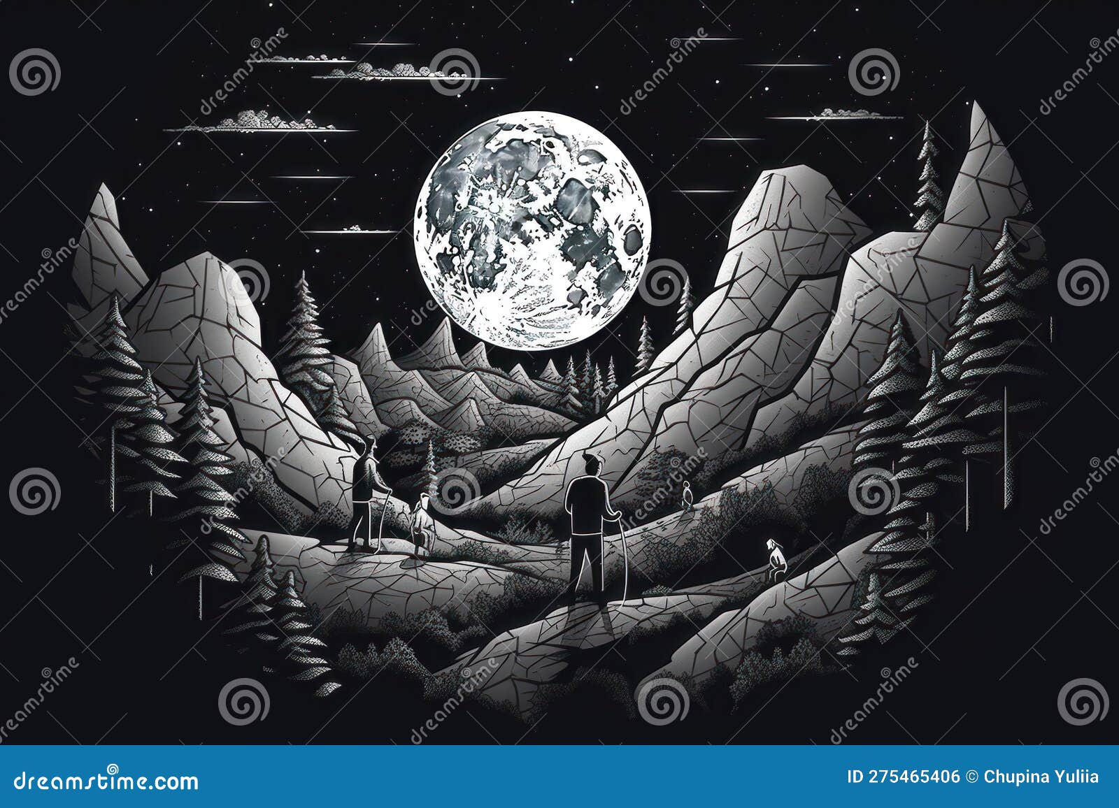 Explore the Moon. AI Generated Stock Illustration - Illustration of ...