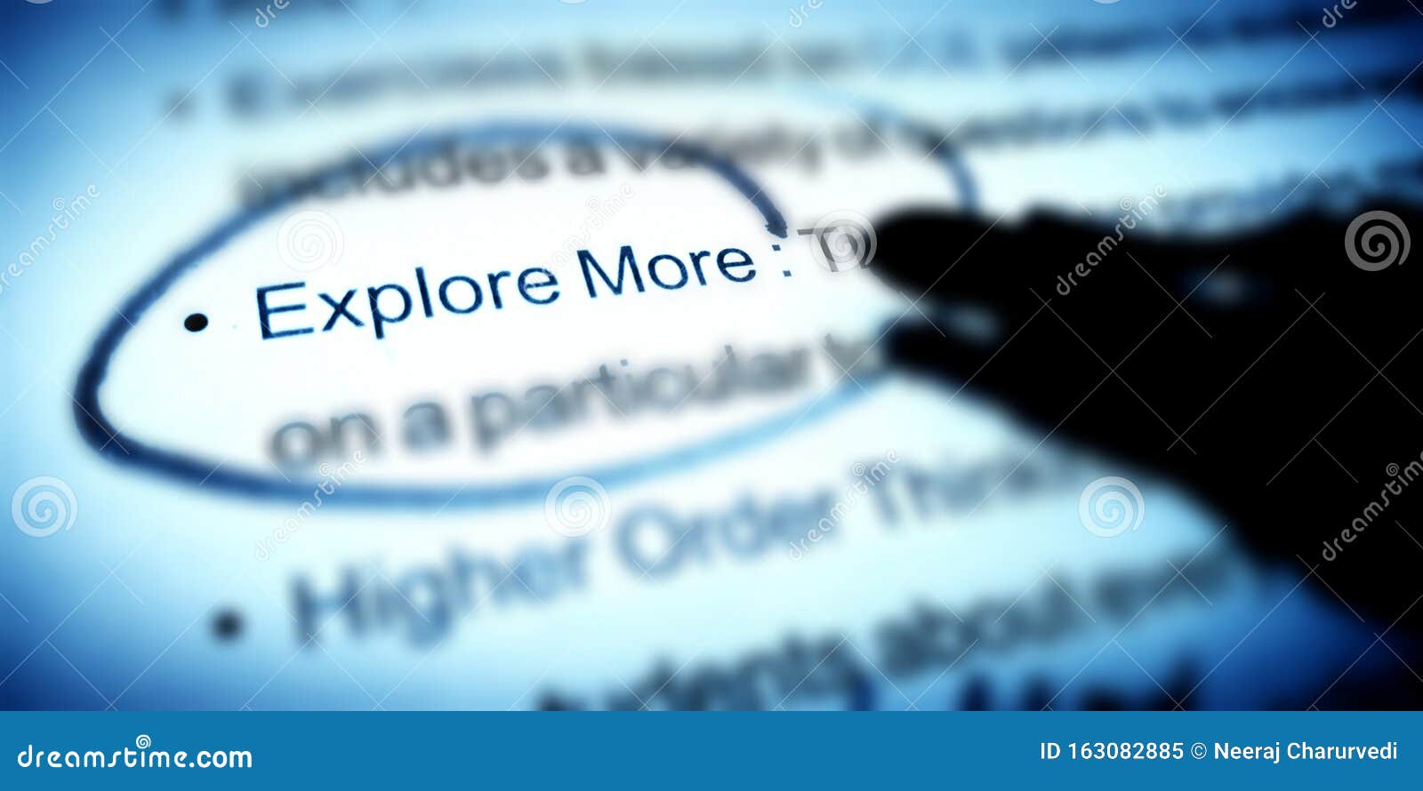 Explore More Word Written on English Language with Blue Border Pattern ...