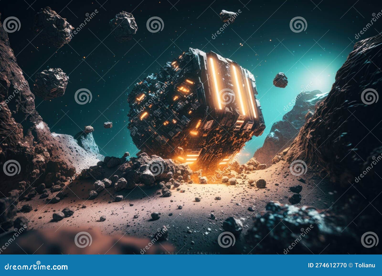 Led TexturesRevolutionary Bionic Asteroid Mining Facility: Captured in Stunning Detail with ...