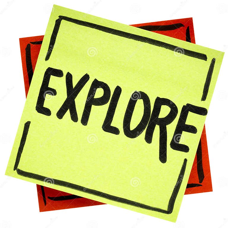 Explore Note - Reminder or Advice Stock Photo - Image of education ...