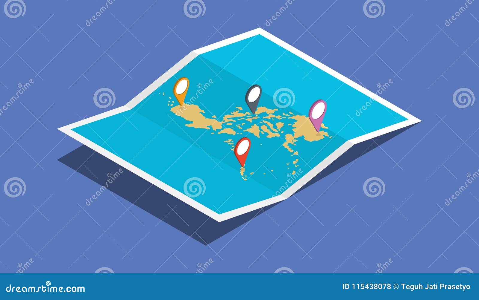 Philippines Maps With Markers Cartoon Vector | CartoonDealer.com #33811021