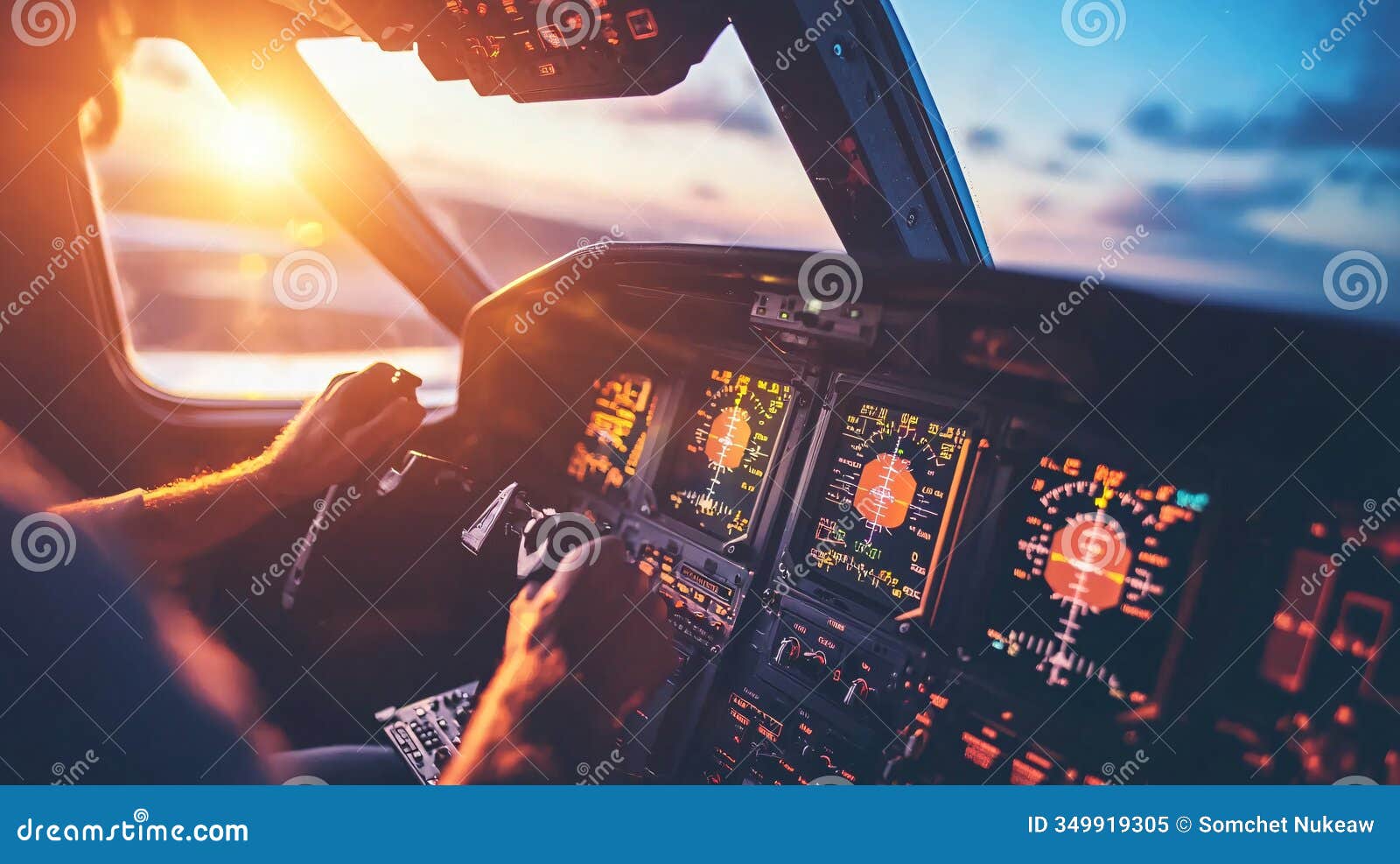 Explore the Pilot S Perspective in a Private Jet Cockpit Communicating ...