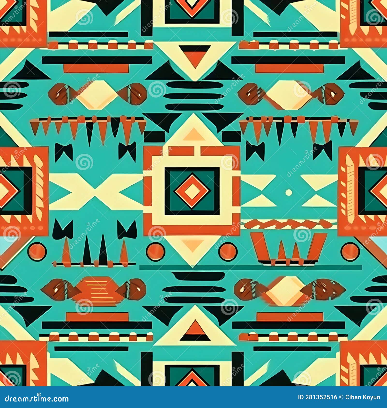 Explore the Precision of Seamless Aztec Patterns Stock Illustration ...
