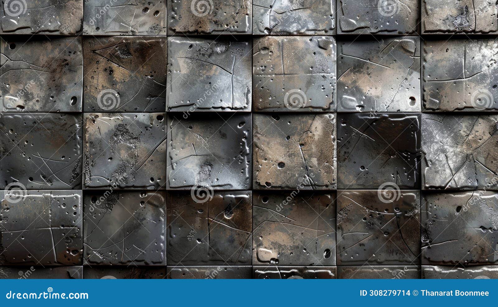 Explore the Precision of Tiled Metal Texture. Ai Generated Stock ...