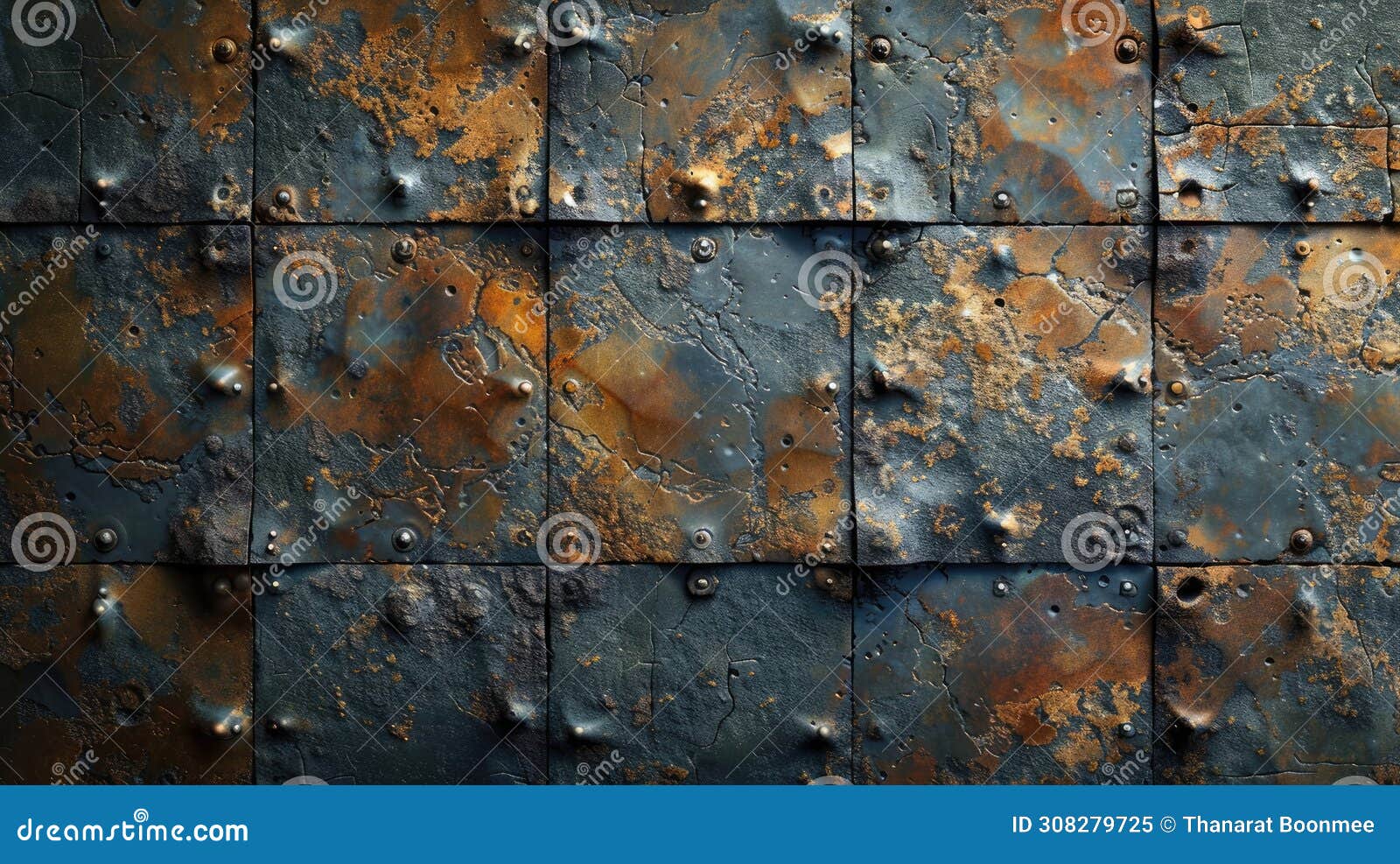 Explore the Precision of Tiled Metal Texture. Ai Generated Stock ...