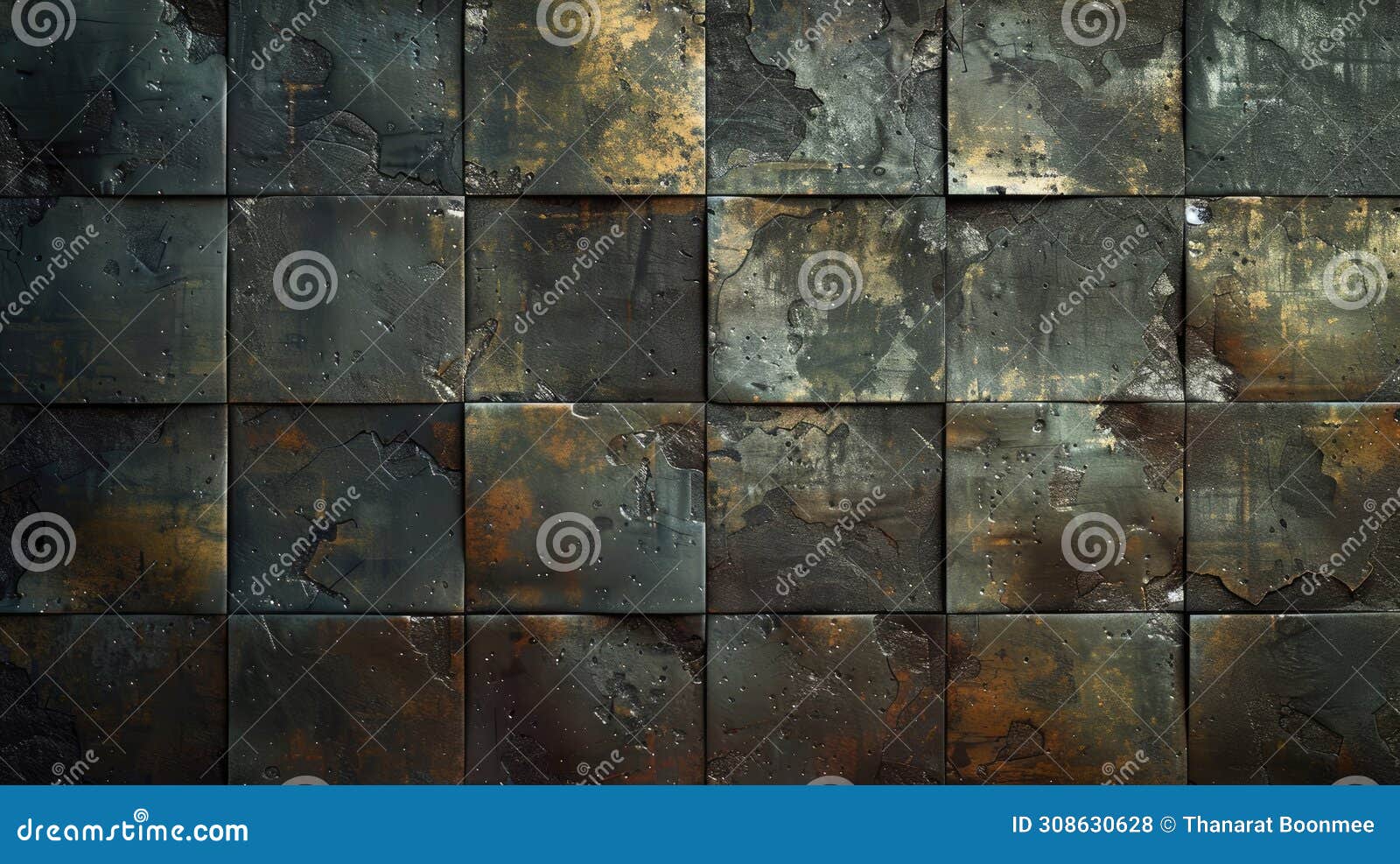 Explore the Precision of Tiled Metal Texture. Ai Generated Stock ...