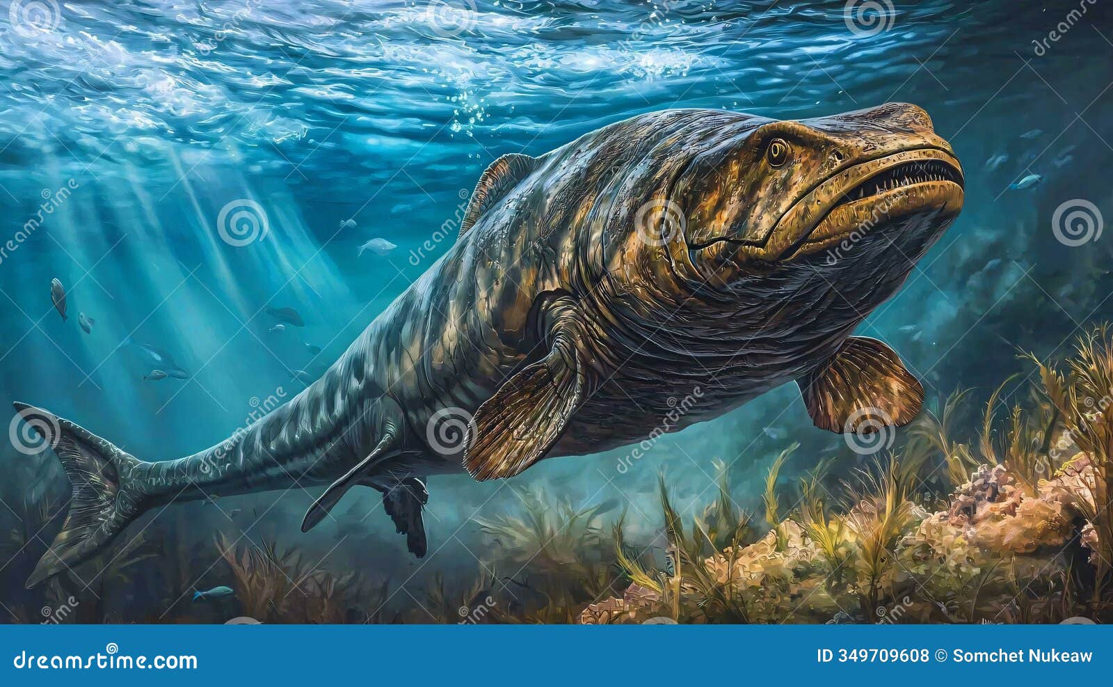 Prehistoric Ocean A Room Featuring A Vast Prehistoric Ocean Comp ...