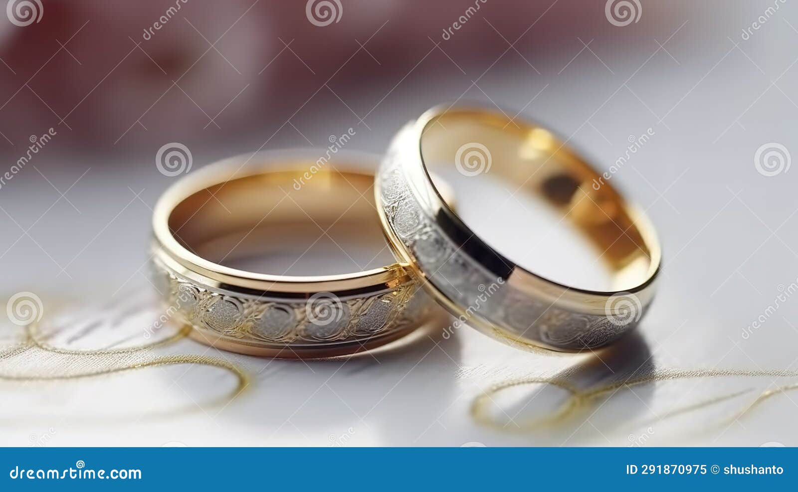 Wedding Rings Background Wallpaper Stock Illustration - Illustration of ...