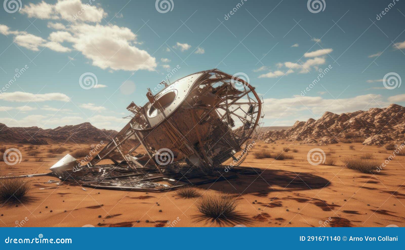 Forgotten Amongst Dunes: Crashed Satellite in the Desert, a Relic of ...