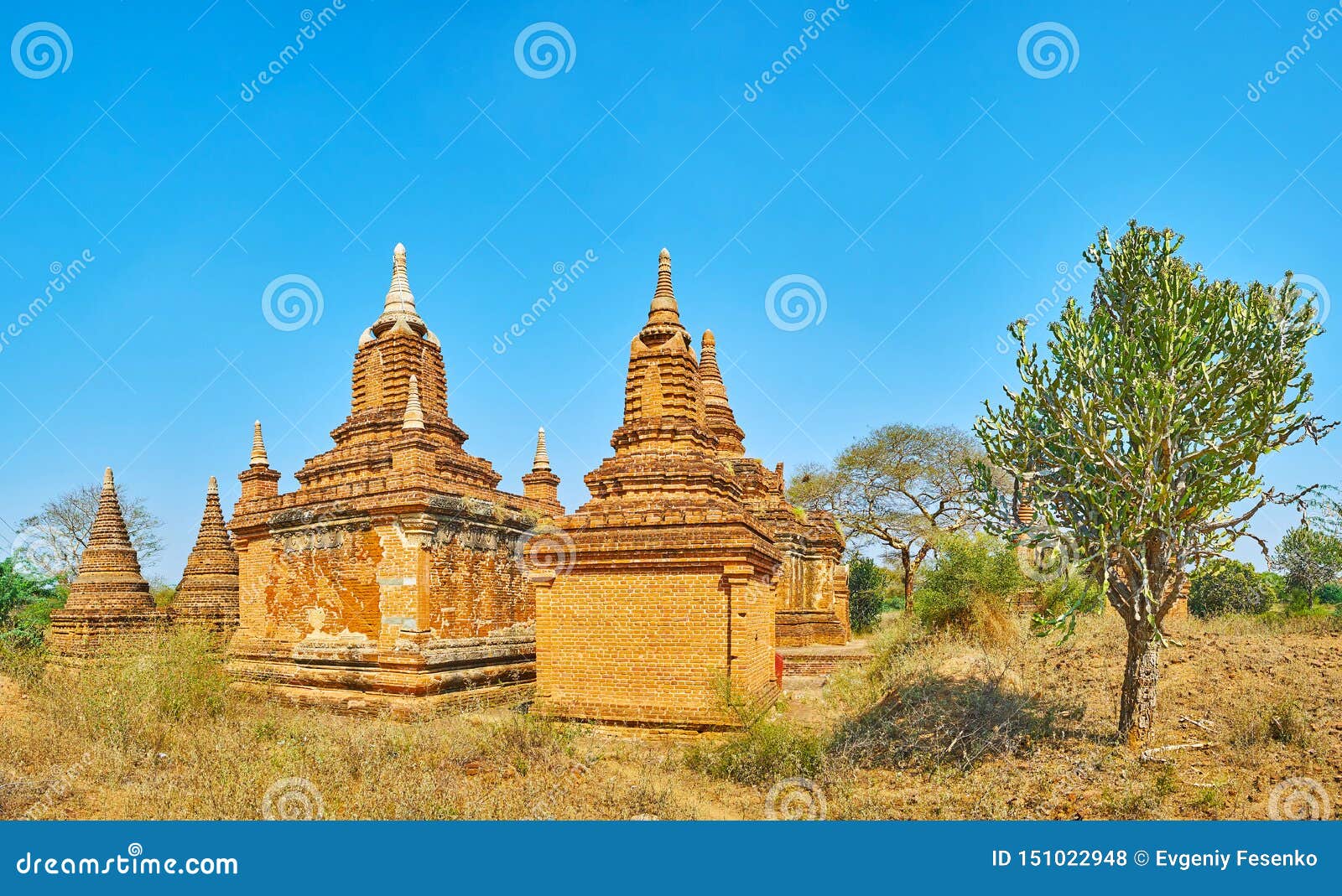The Ancient Temple Complex, Bagan, Myanmar Stock Photo - Image of ...