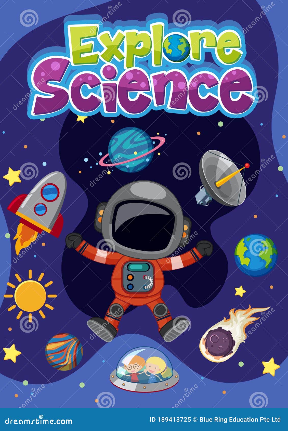 Explore Science Word Abstract Thin Line Vector Illustration Set With ...