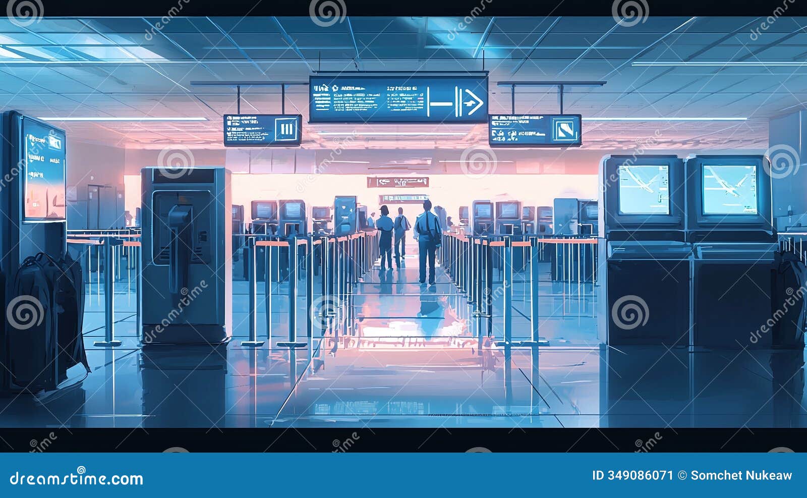 Explore the Security Check Area in an Airport Featuring Advanced X-ray ...