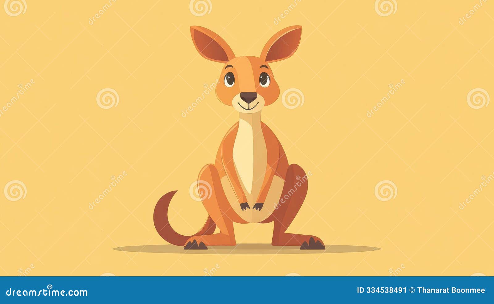 Explore a Simplistic Kangaroo Illustration with Clean Lines and a ...