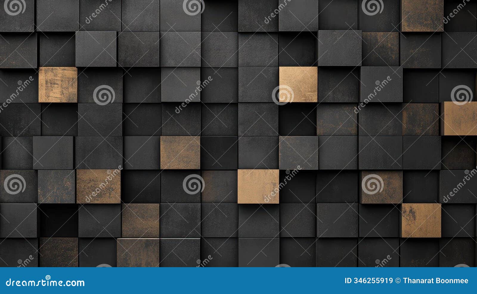 Explore a Sleek 3D Cube Tile Pattern on a Dark Backdrop, Perfect for ...