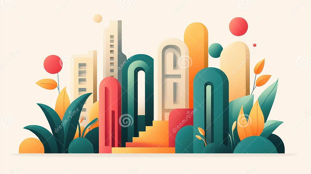 Explore Sleek, Linear Designs with Modern Flat Illustrations that ...