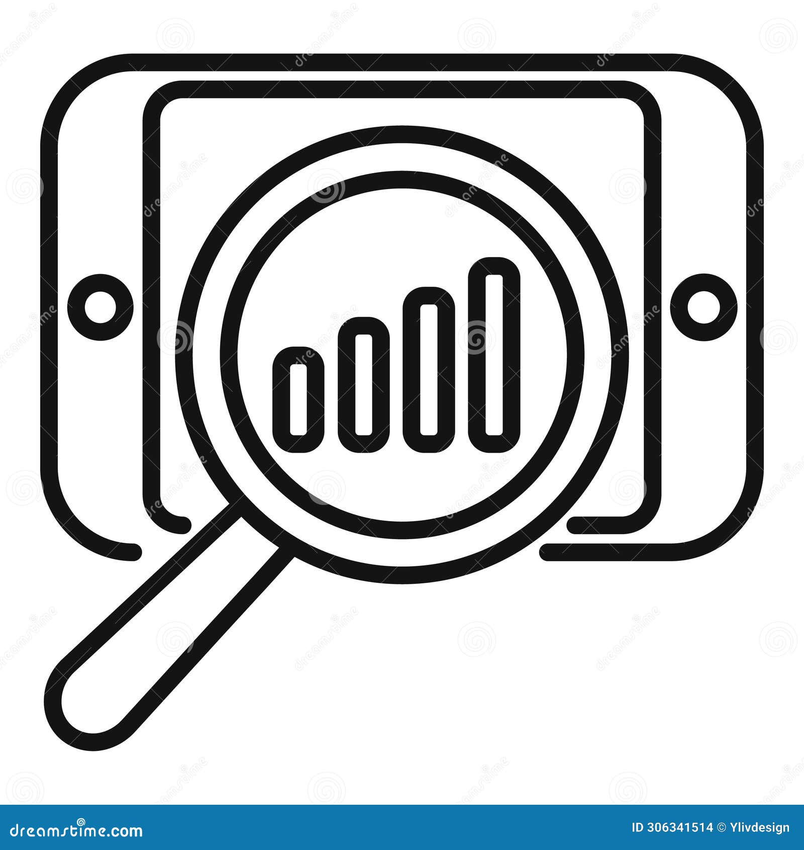 Explore Smartphone Graph Insight Icon Outline Vector. Control Research ...