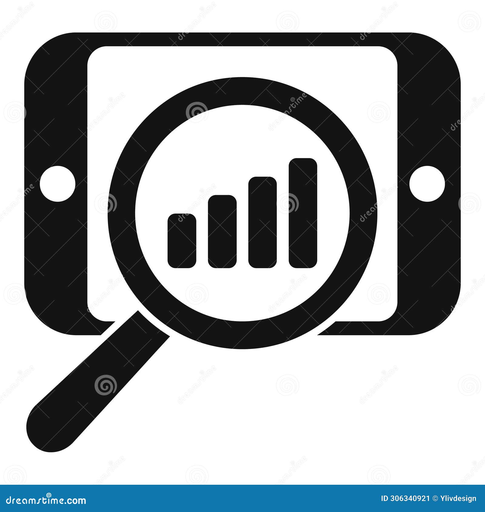 Explore Smartphone Graph Insight Icon Simple Vector. Control Research ...
