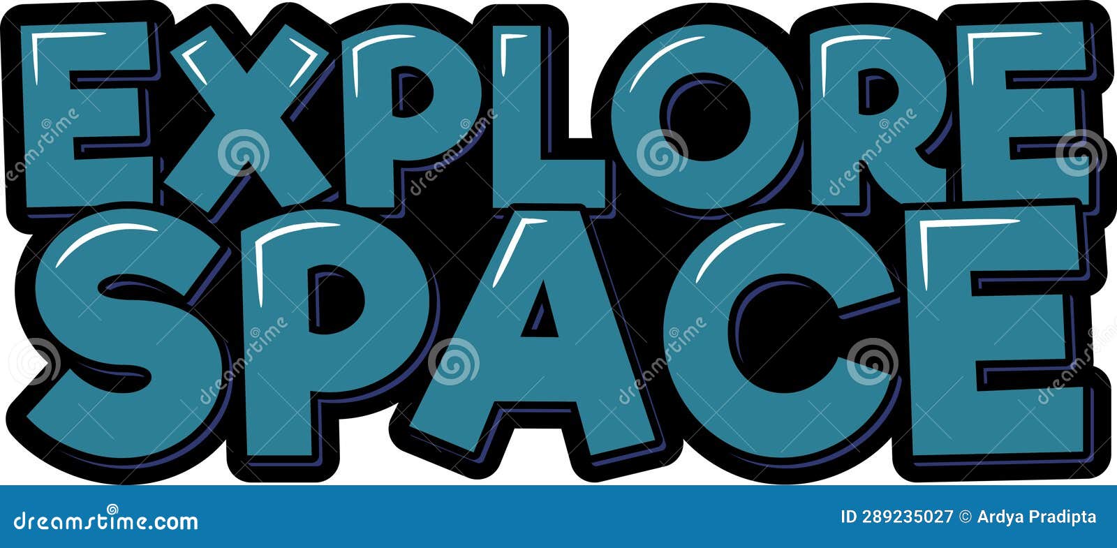 Explore Space Lettering Vector Stock Illustration - Illustration of ...