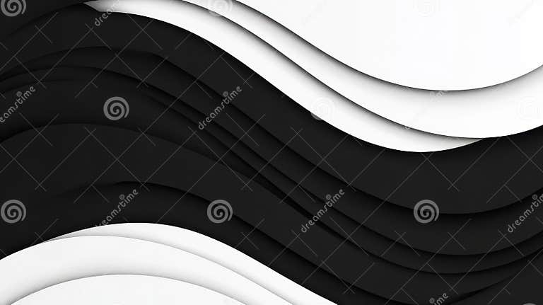 Explore a Striking 3D Black and White Techno Abstract Background with ...