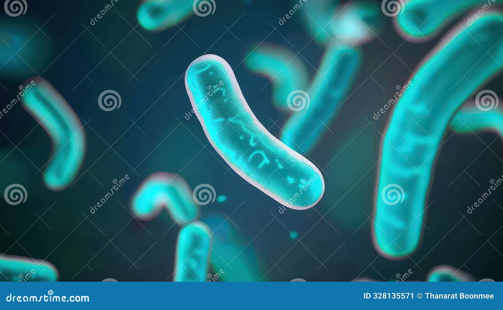 Explore Stunning 3D Illustrations of Bluecolored Prokaryotic ...
