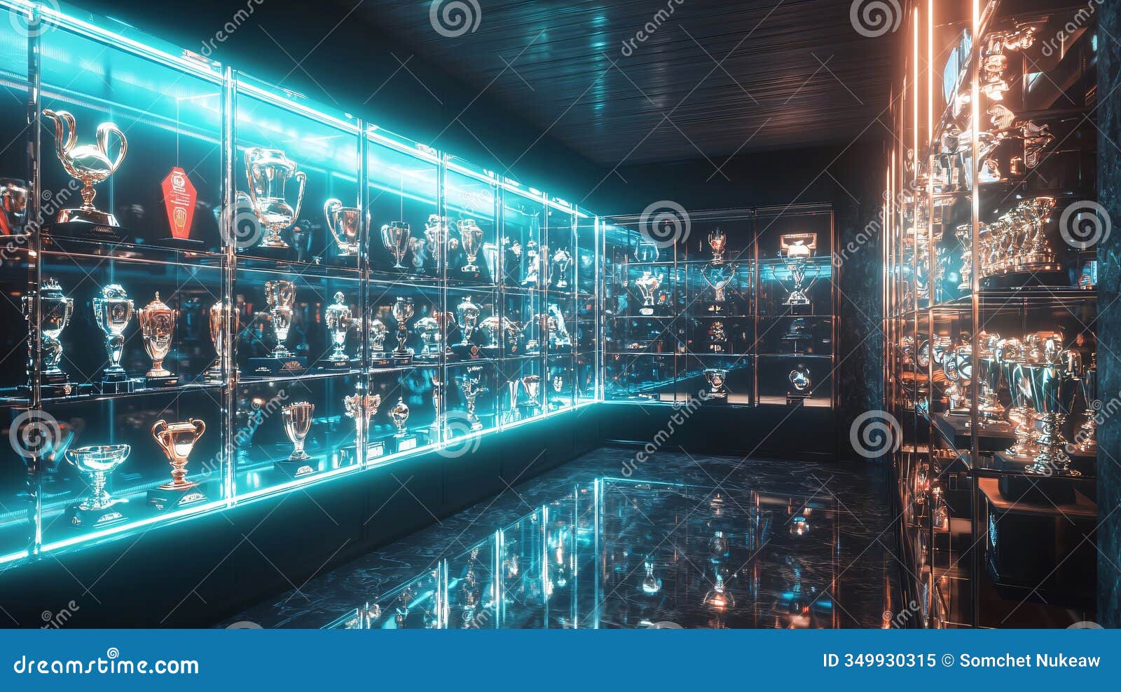 Explore the Stunning Interior of a Soccer Trophy Room Showcasing an ...