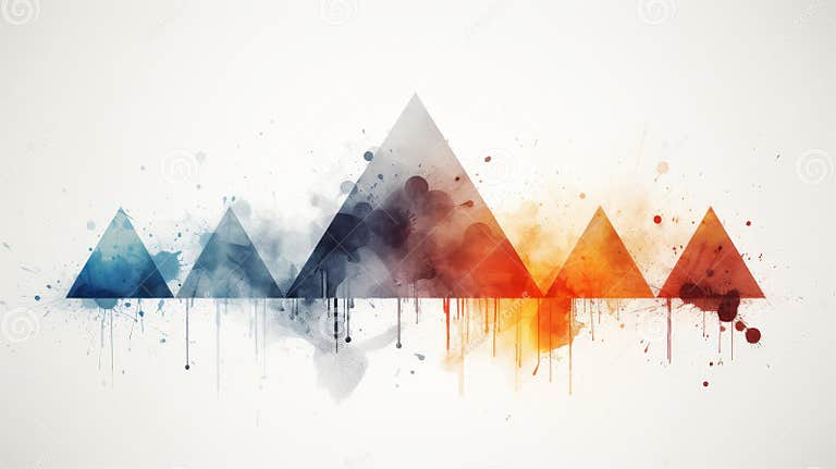 Explore a Stunning Pyramid Composition Illustration with a Geometric ...