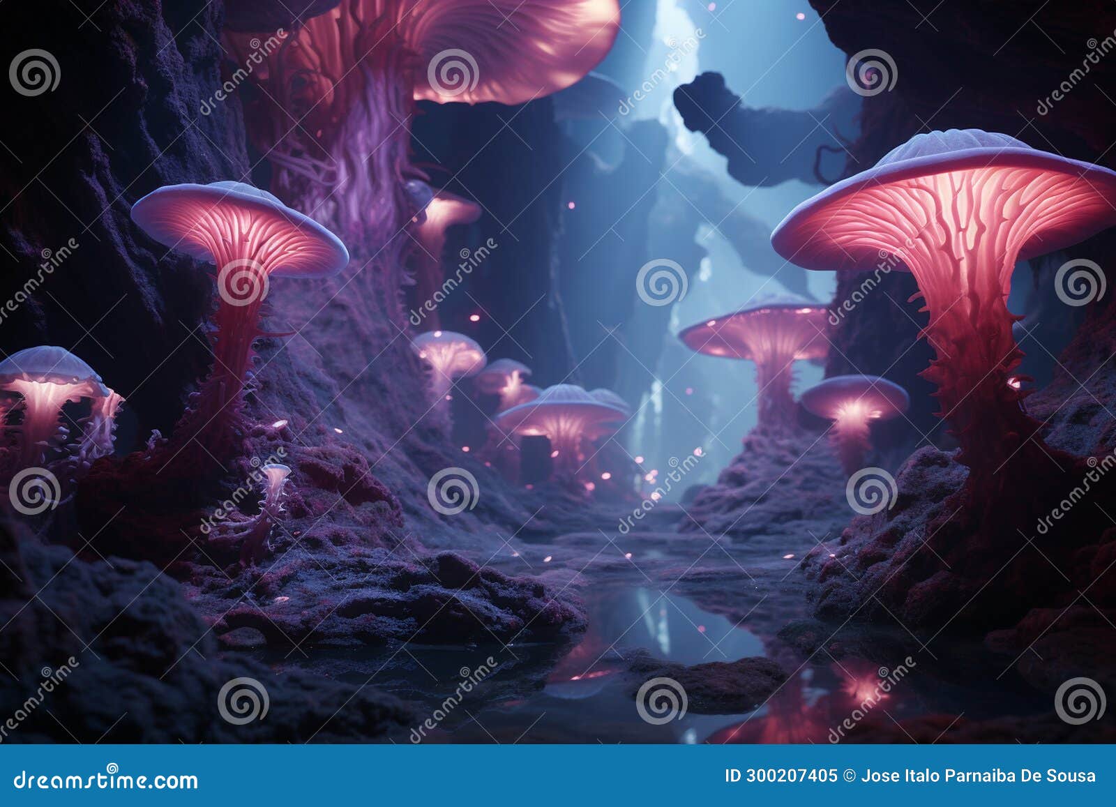 Explore a Subterranean World Where Stock Illustration - Illustration of ...