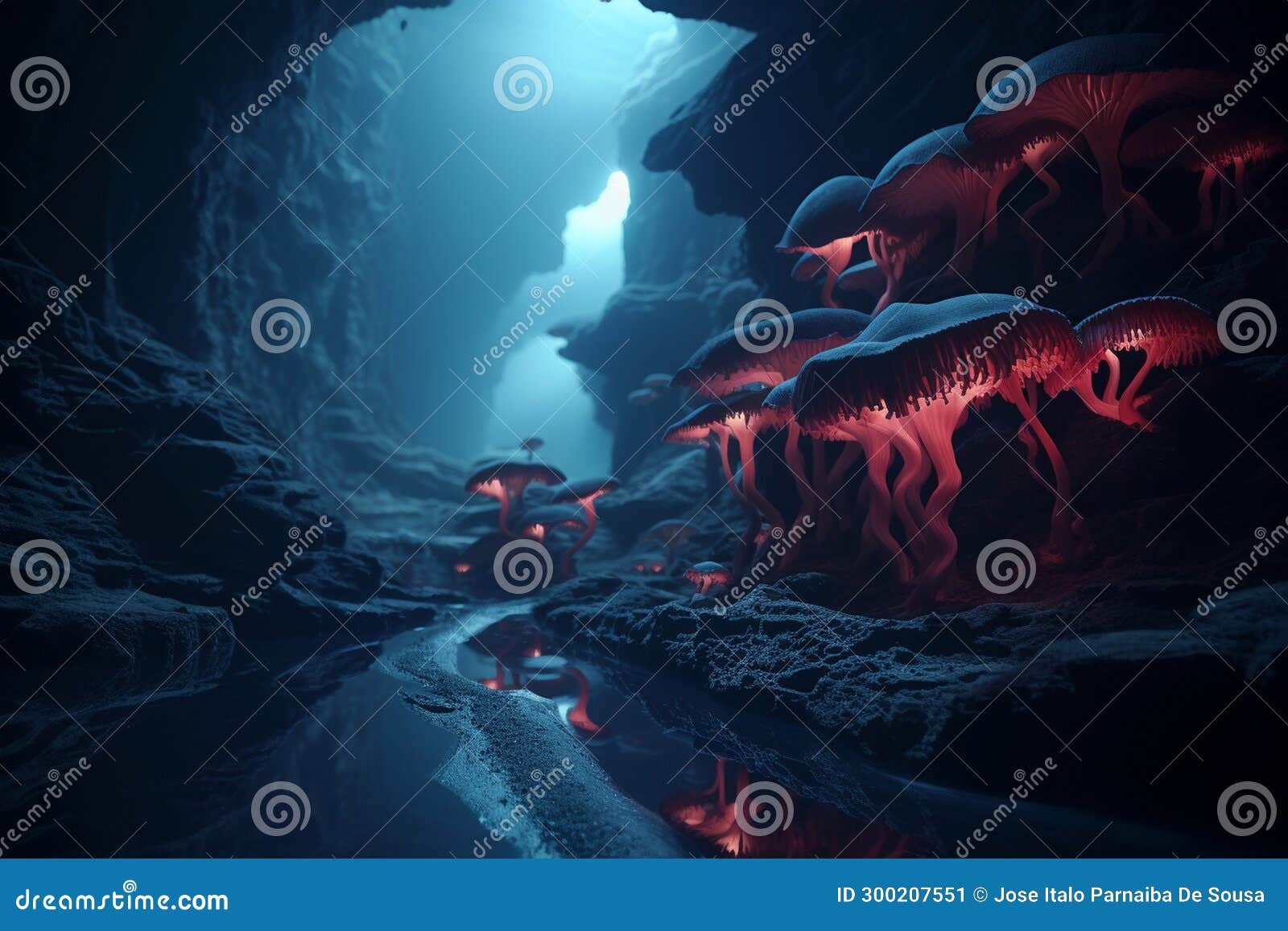 Explore a Subterranean World Where Stock Illustration - Illustration of ...