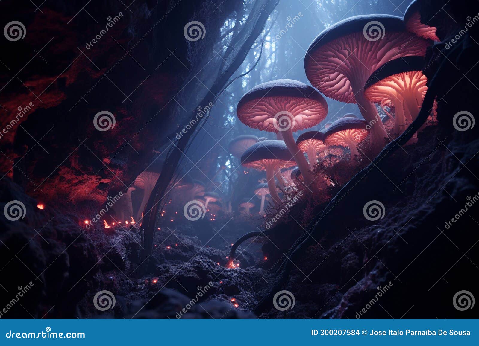 Explore a Subterranean World Where Stock Illustration - Illustration of ...