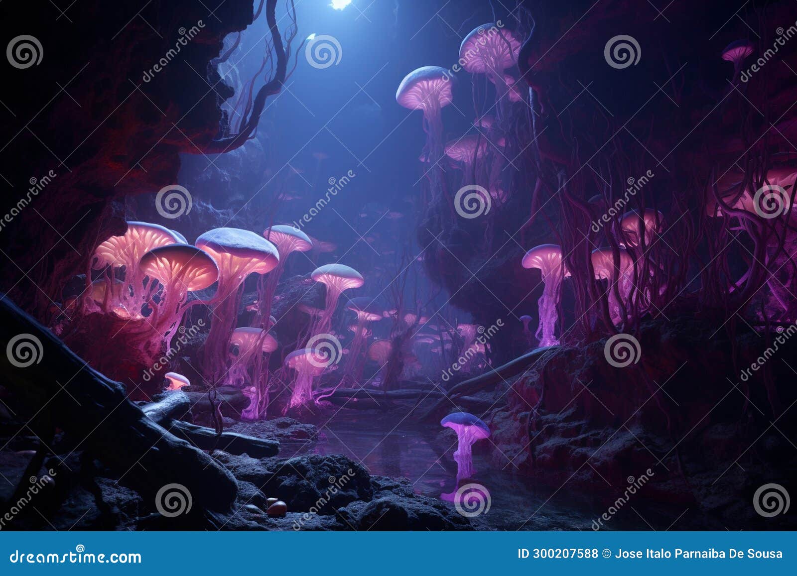 Explore a Subterranean World Where Stock Illustration - Illustration of ...
