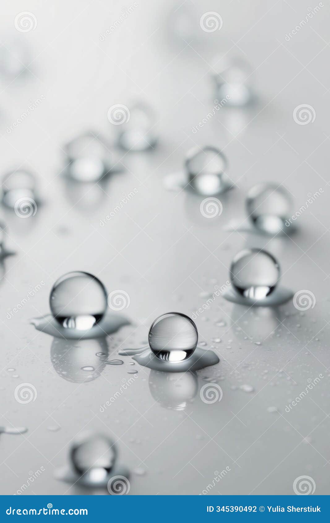 Explore the Subtle Beauty of Water Droplets on Smooth Surfaces. Stock ...
