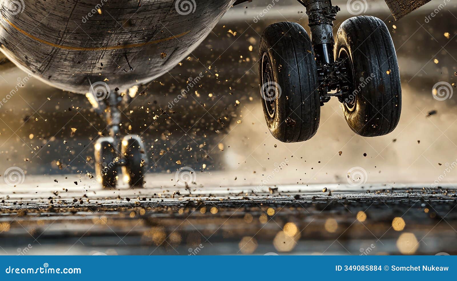 Explore the Thrilling Moment of an Airplane S Landing Gear Touching ...