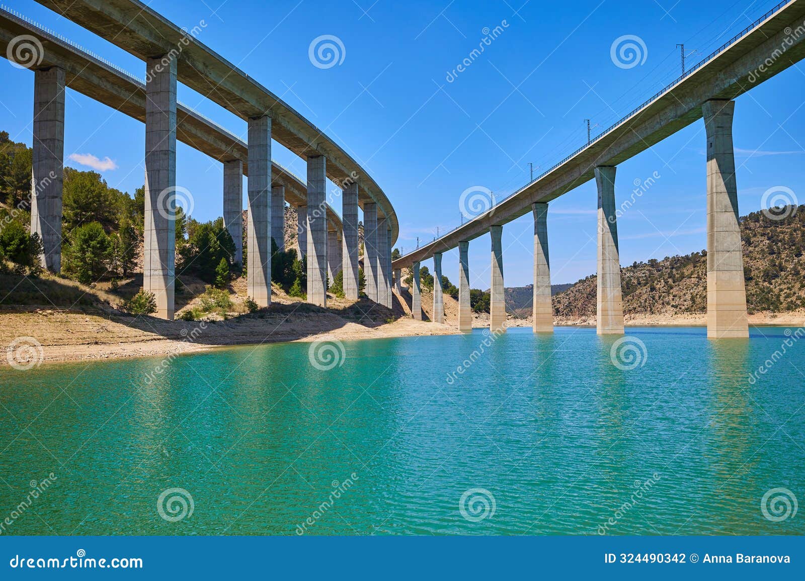 Explore the Tranquil Scene Under the Bridge Viaducto De Contreras ...