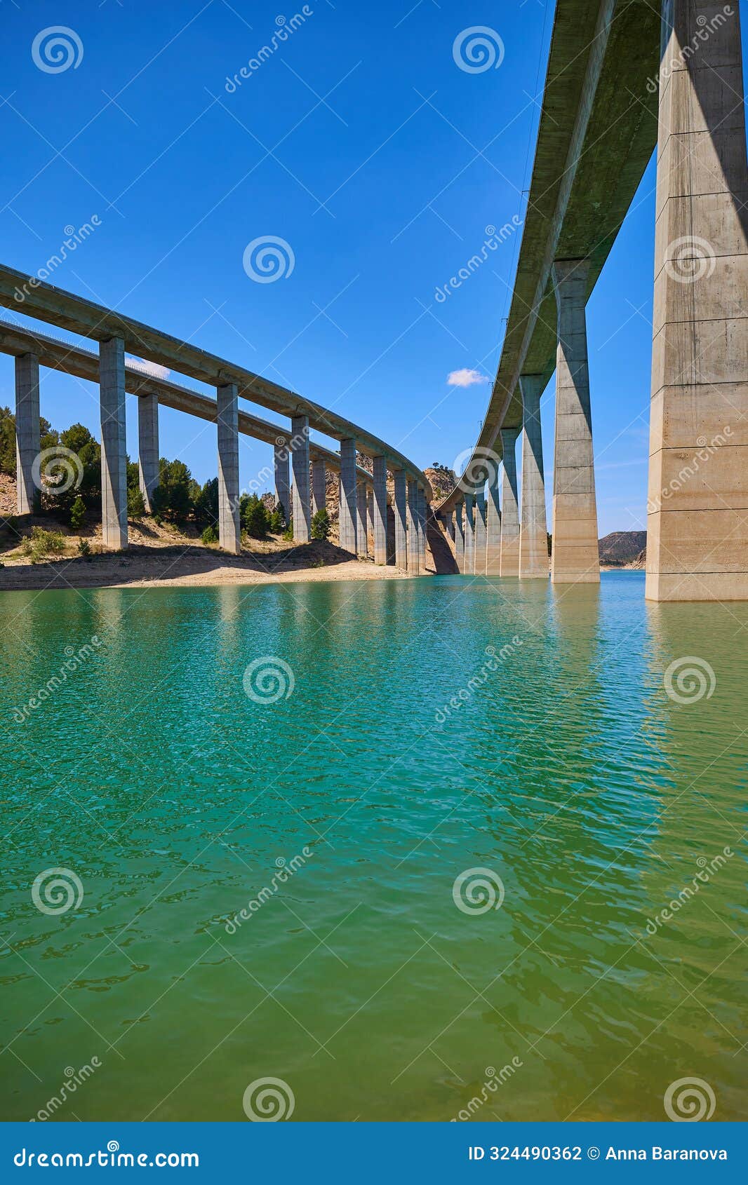 Explore the Tranquil Scene Under the Bridge Viaducto De Contreras ...