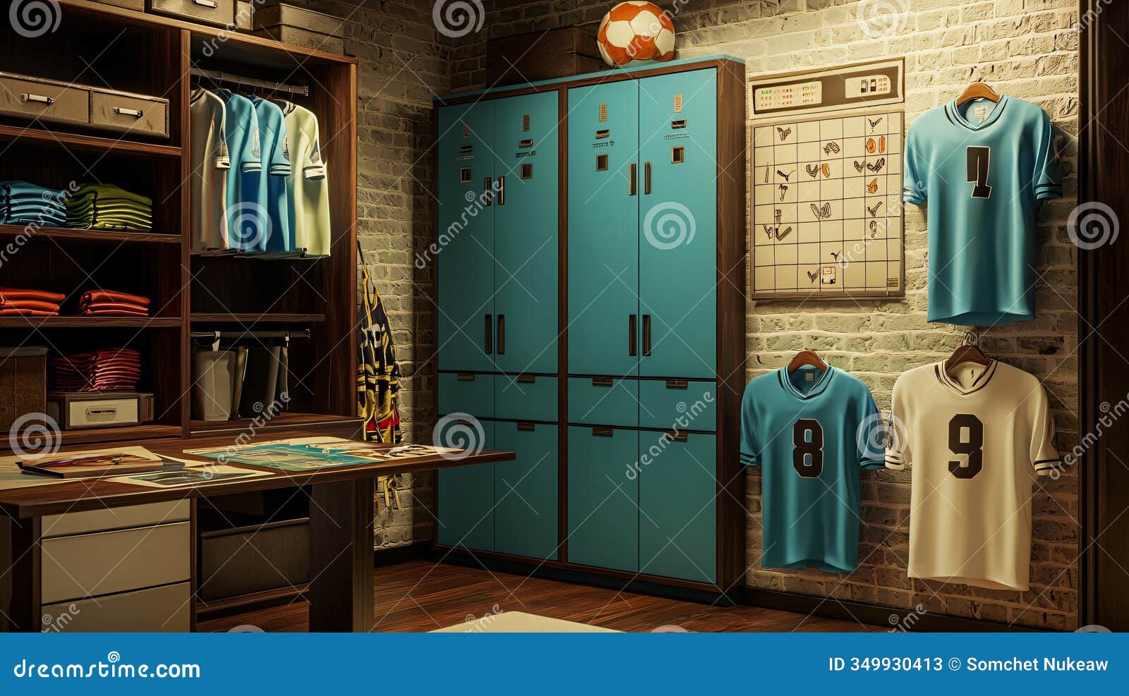 Explore the Ultrarealistic Locker Room Featuring Personalized Lockers ...