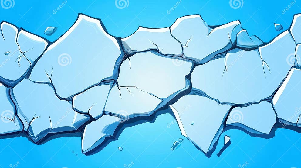 Explore Unique Crack Pattern Designs in a Modern Flat Style. Bold ...