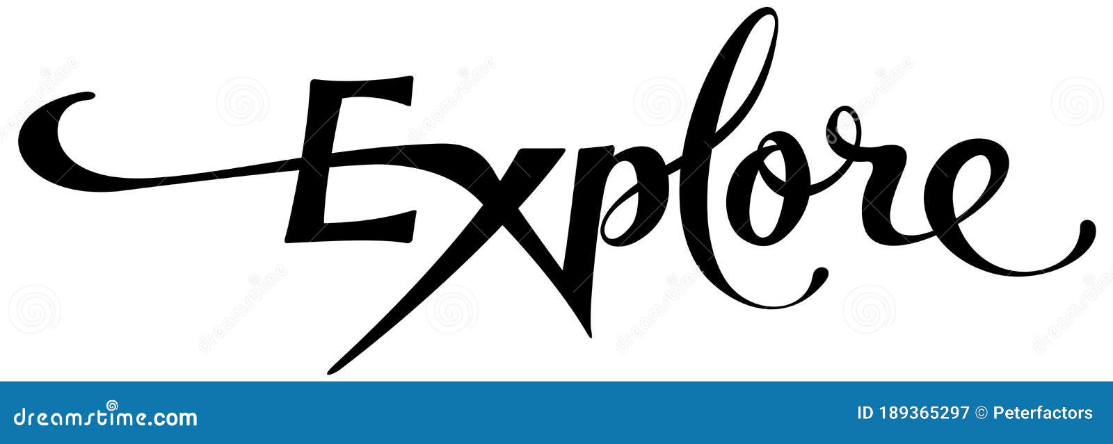 Explore - Custom Calligraphy Text Stock Vector - Illustration of ...