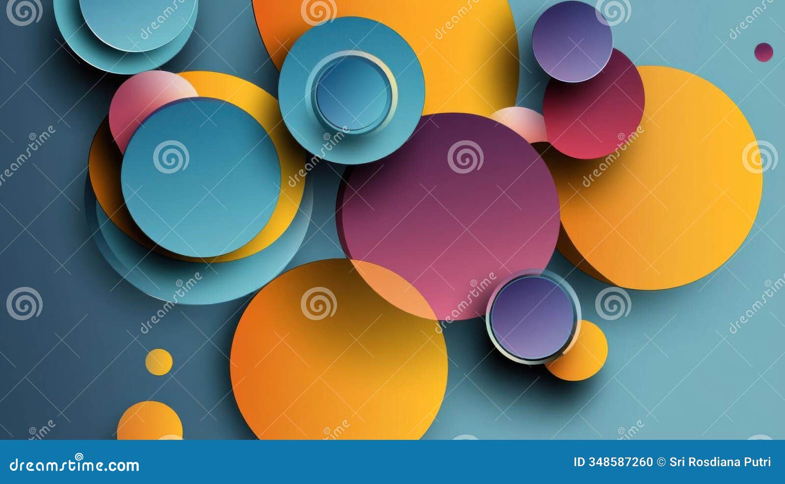 Explore Vibrant Colors Overlapping Circles Abstract Design. a ...