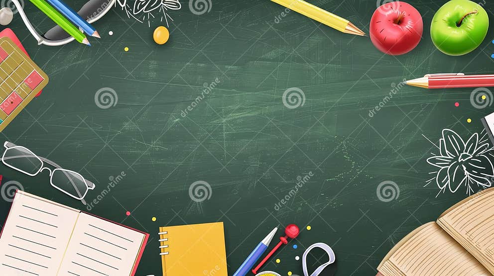 Explore a Vibrant Educational Backdrop Design, ID Aad, Ai Generated ...