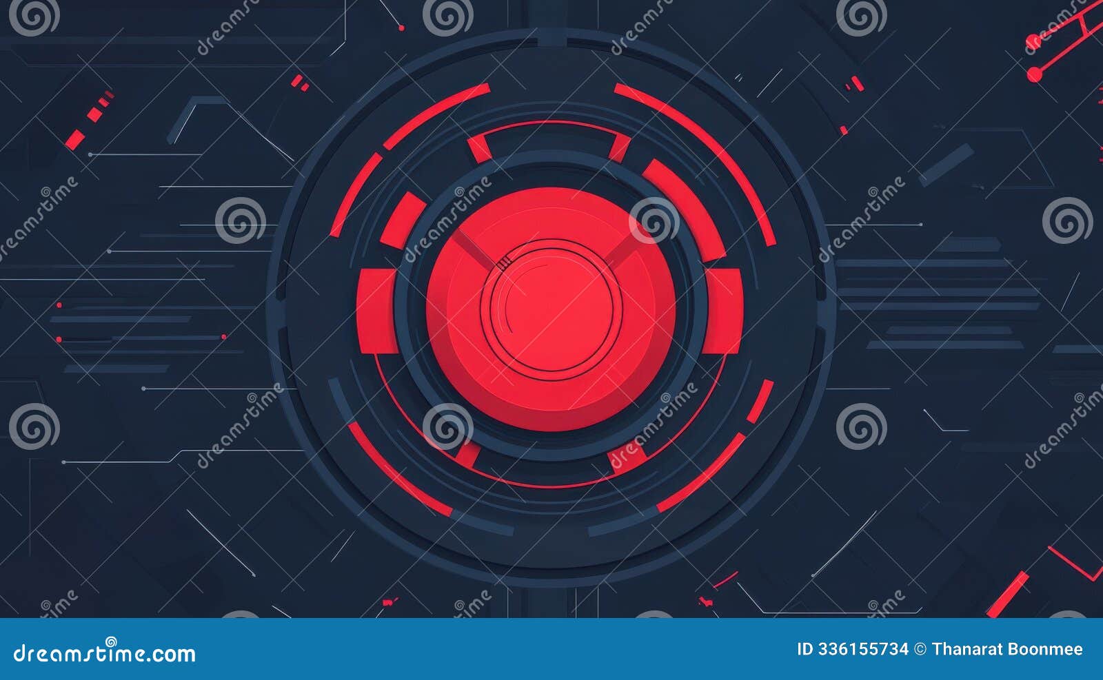 Explore a Vibrant Red Control Panel Design, Showcasing a Futuristic ...