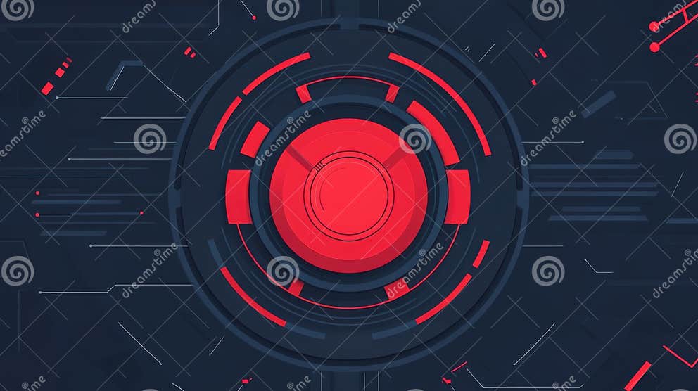 Explore a Vibrant Red Control Panel Design, Showcasing a Futuristic ...