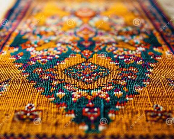 Explore Vibrant Textile Patterns, a Close-up View of Intricate Rug ...