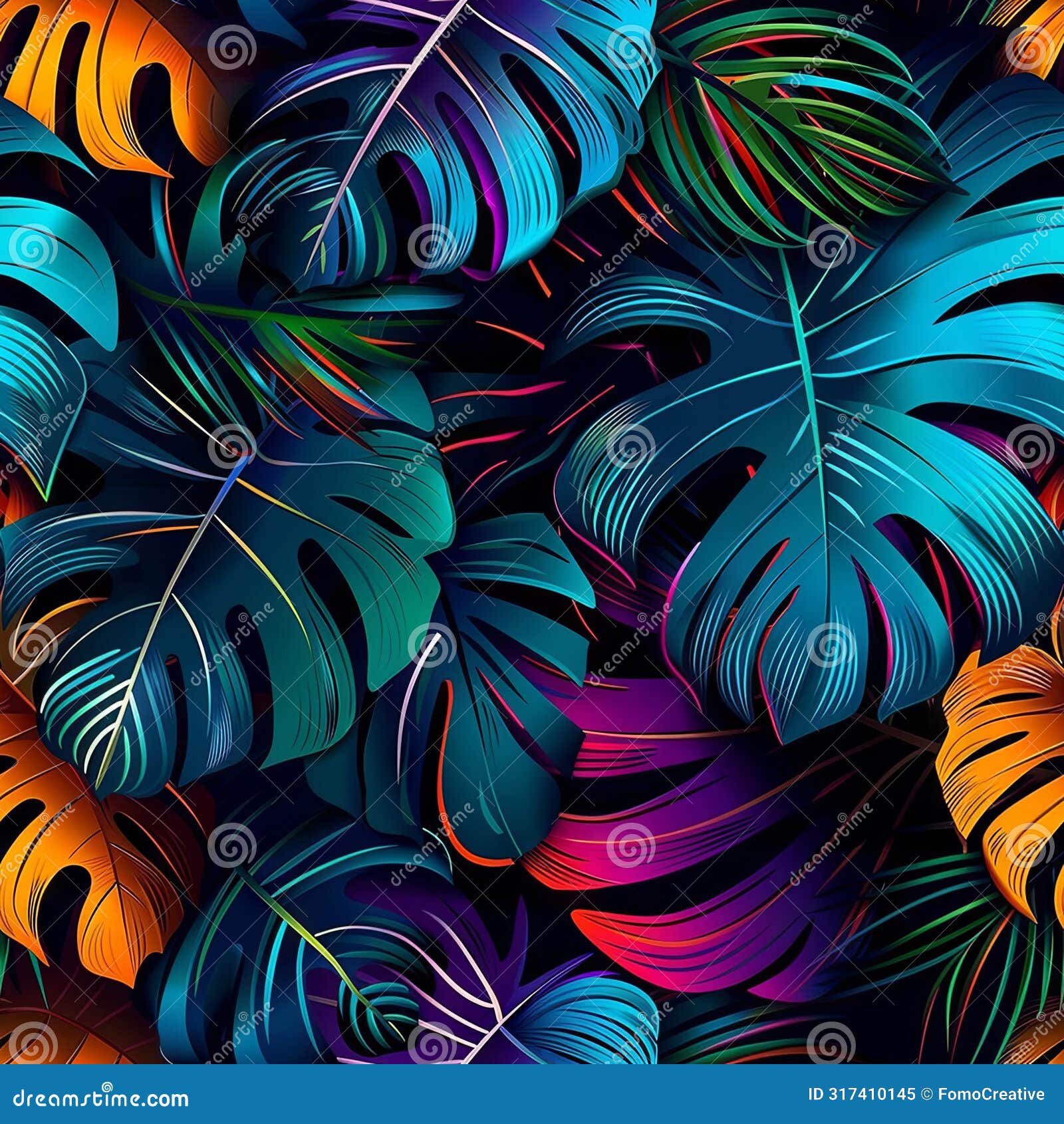 Explore Vibrant Tropical Jungle Foliage with Lush Greenery Stock ...