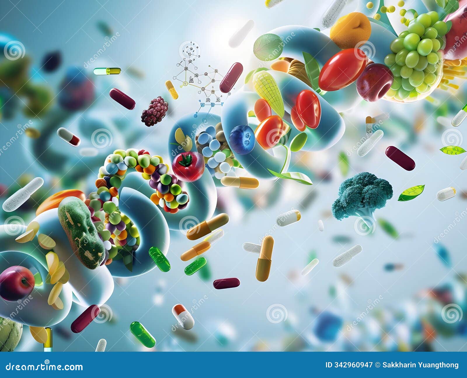 Nutritional Elements in Molecular Structure Generative AI Stock ...