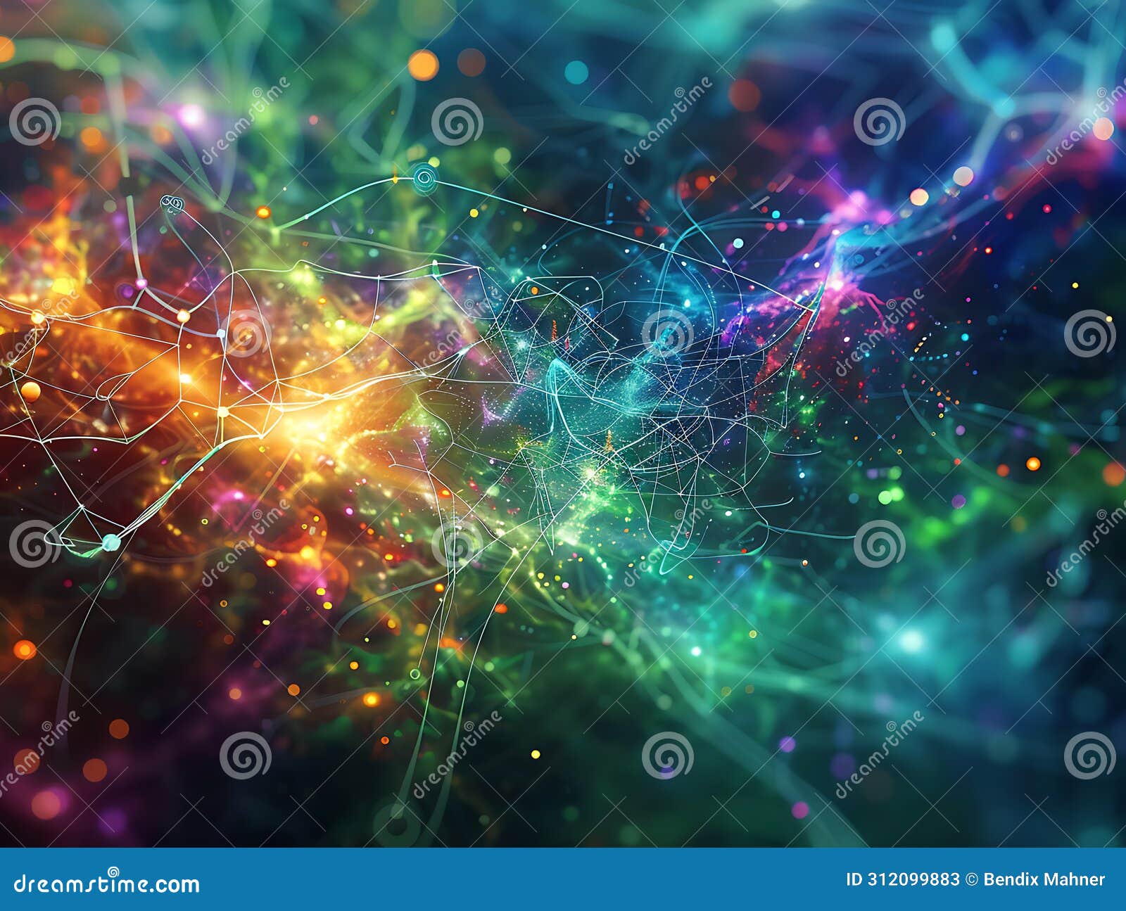 Virtual Ecosystem Revival: Abstract Landscape with Vibrant Nature ...