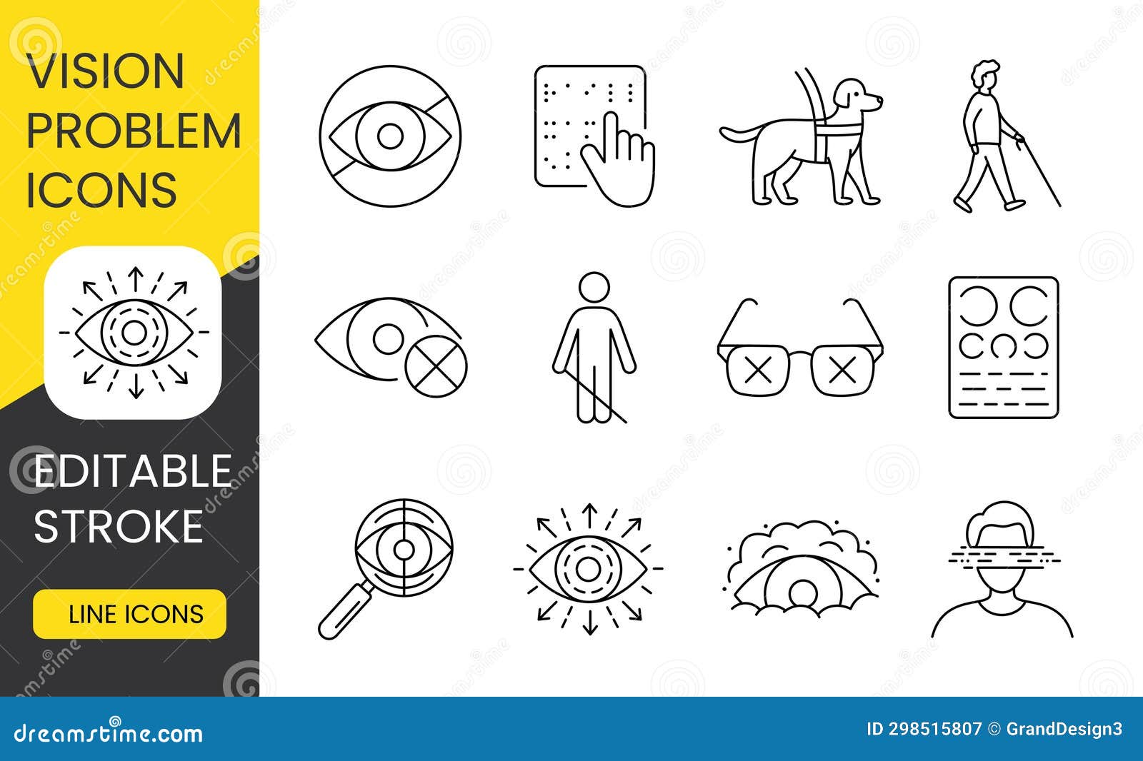 Explore Vision Insight Icons, Editable Strokes for Accessibility. Ideal ...