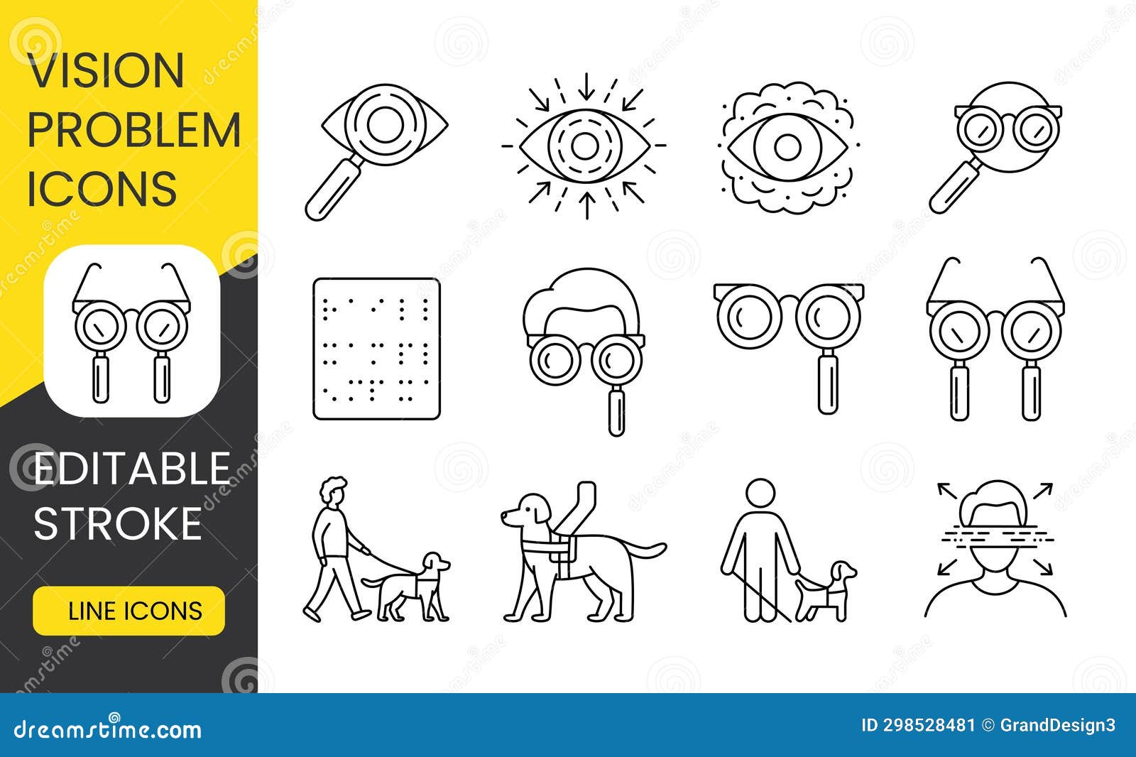 Explore Vision Insight Icons, Editable Strokes for Accessibility. Ideal ...